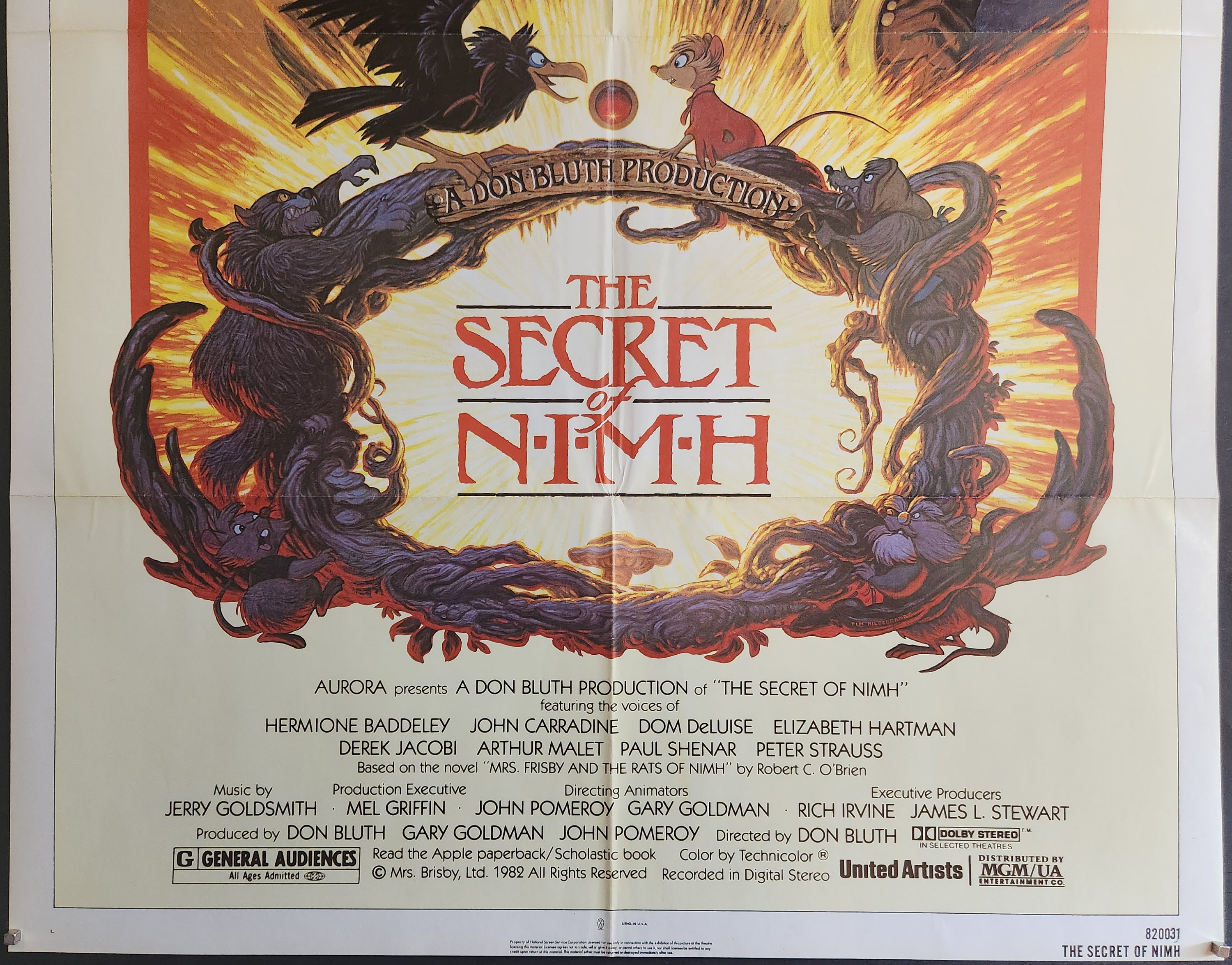 The Secret of Nimh-original Vintage Movie Poster for the Animated Epic ...