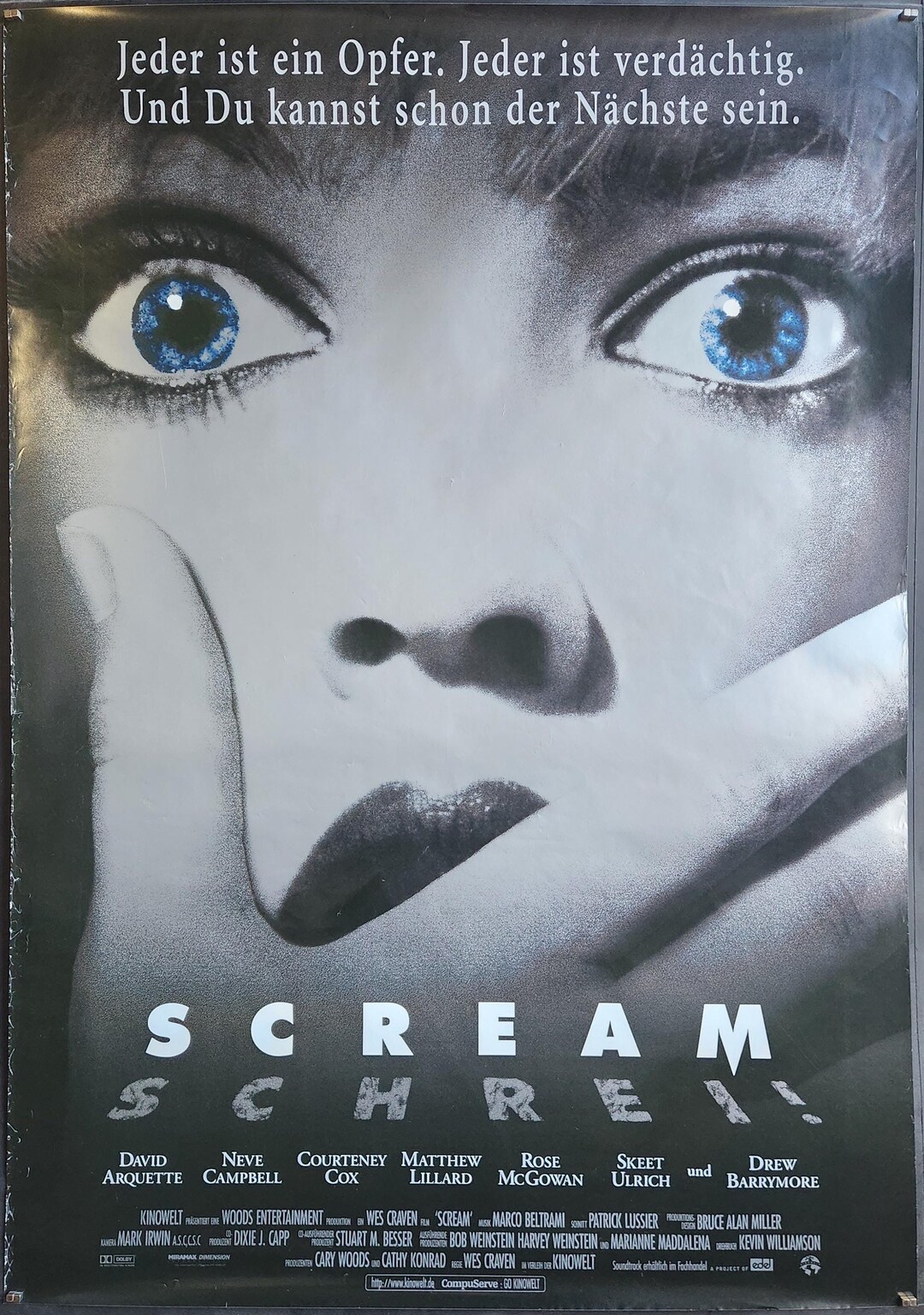 Scream-an Original Vintage Movie Poster for Wes Cravens Meta Chiller ...
