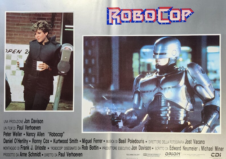 Robocop-an Original Vintage Italian Movie Poster of Paul Verhoeven's ...
