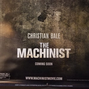 The Machinist-rare Original Movie Poster for Brad Anderson's Dark ...