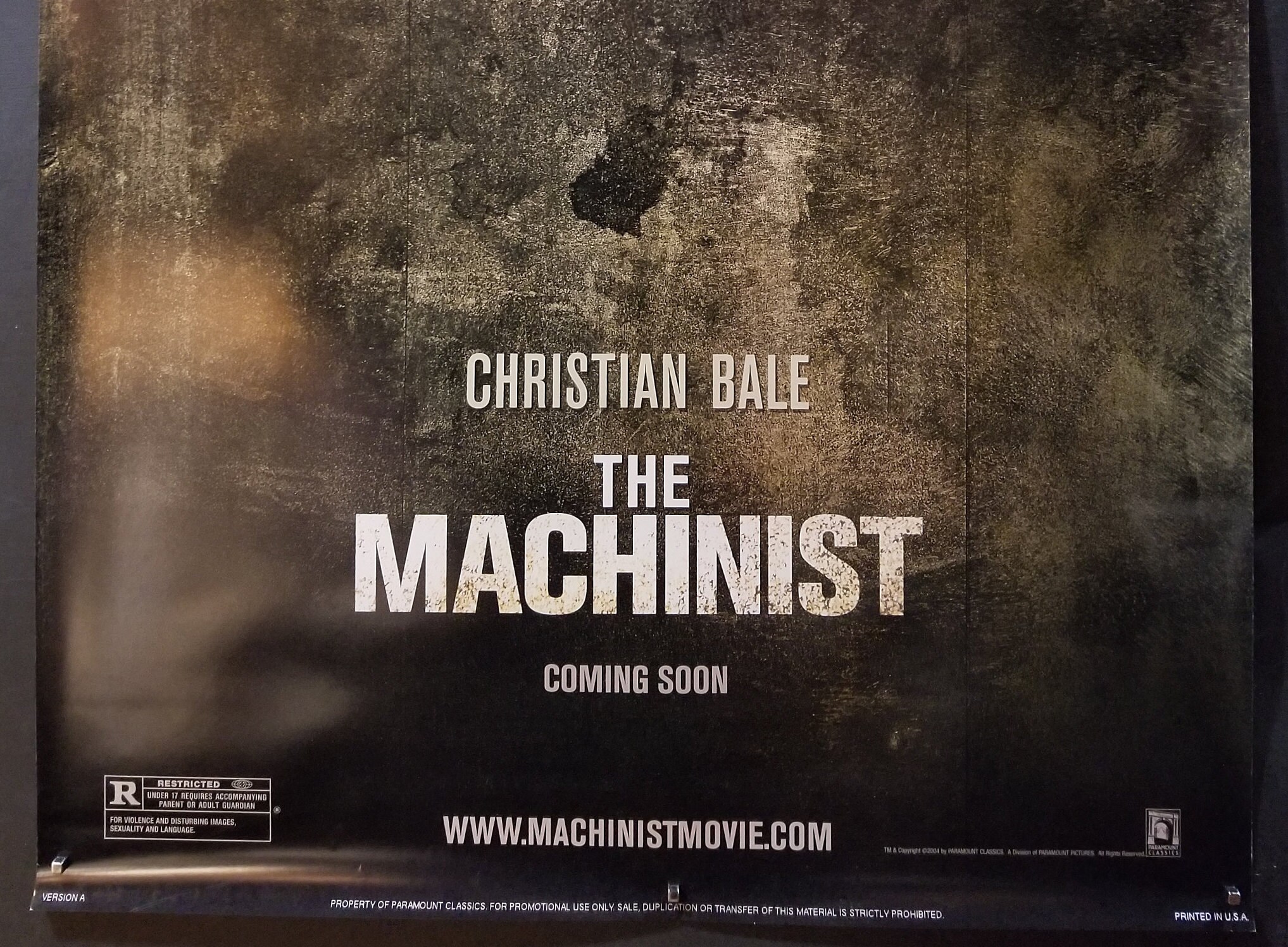 The Machinist-rare Original Movie Poster for Brad | Etsy