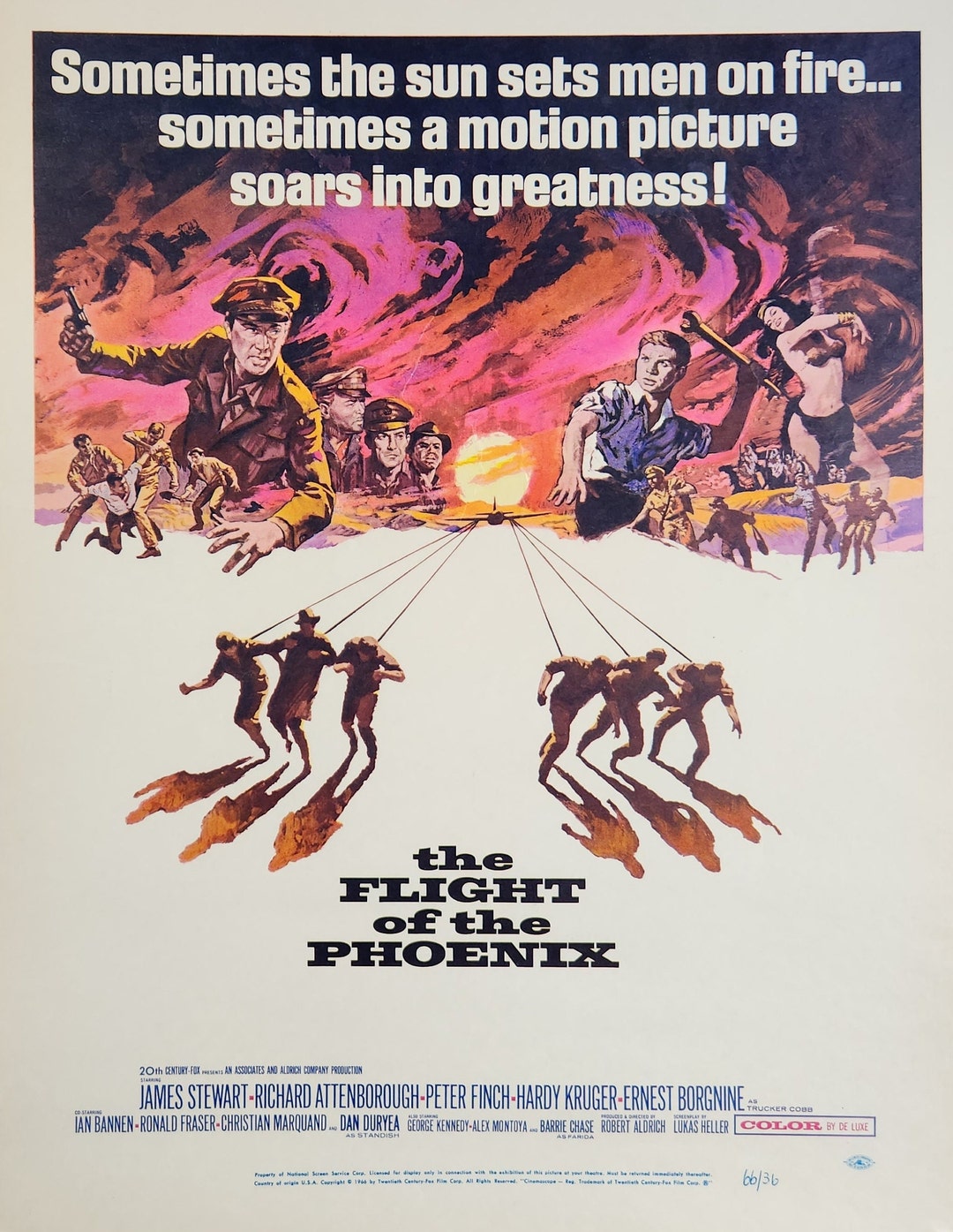 Flight of the Phoenix-original Vintage Movie Poster of Robert Aldrich's ...