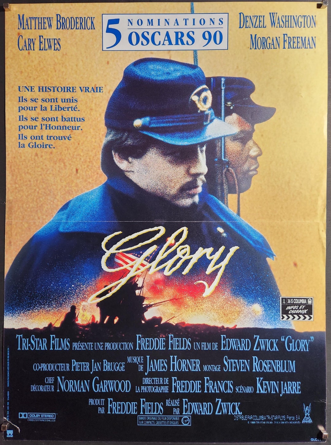 Glory-an Original Vintage Movie Poster for Edward Zwicks Civil War ...