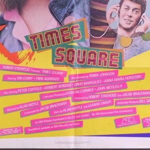 Times Square-an Original Vintage Movie Poster of Allan Moyle's 1980s ...