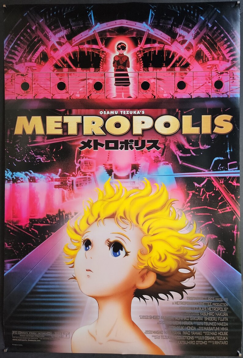 Metropolis-an Original Vintage Movie Poster of Rintaro's - Etsy