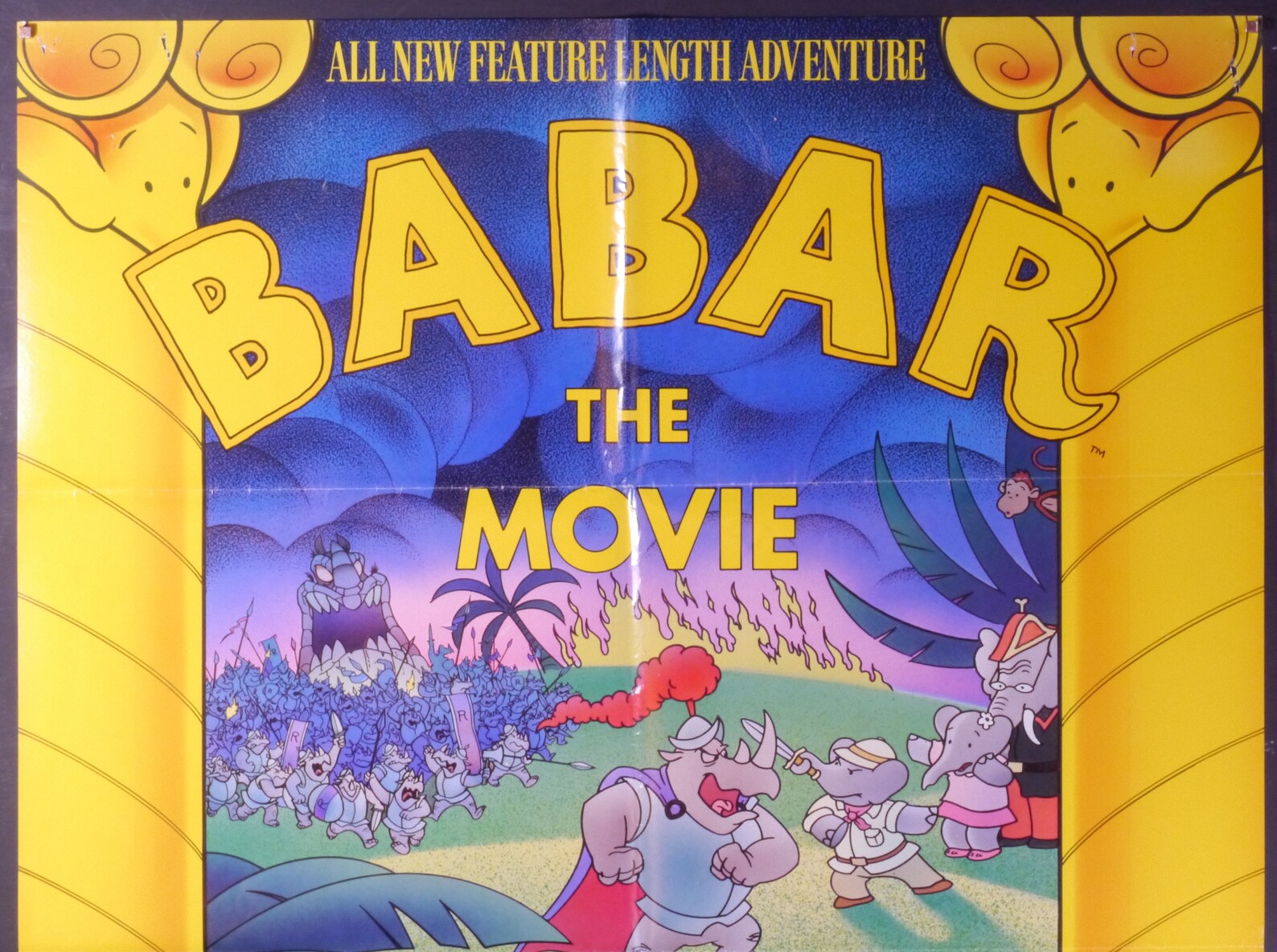 Babar: the Movie-original Vintage Movie Poster for King Babar's Big ...