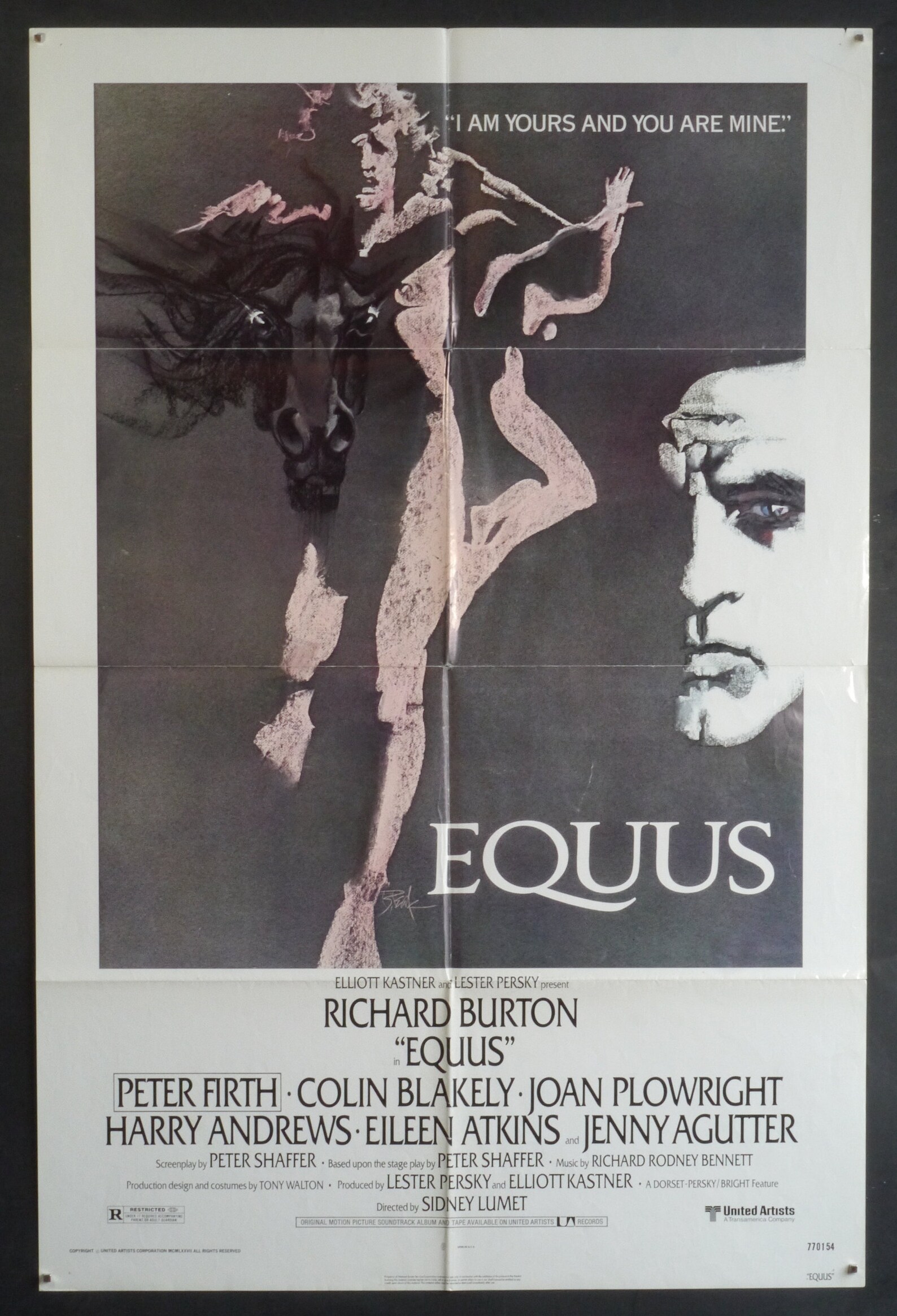 Equus-an Original Vintage Movie Poster of Sidney Lumet's - Etsy
