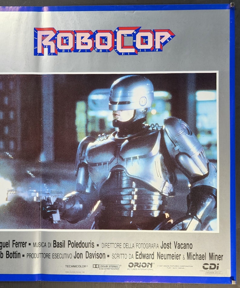 Robocop-an Original Vintage Italian Movie Poster of Paul Verhoeven's ...