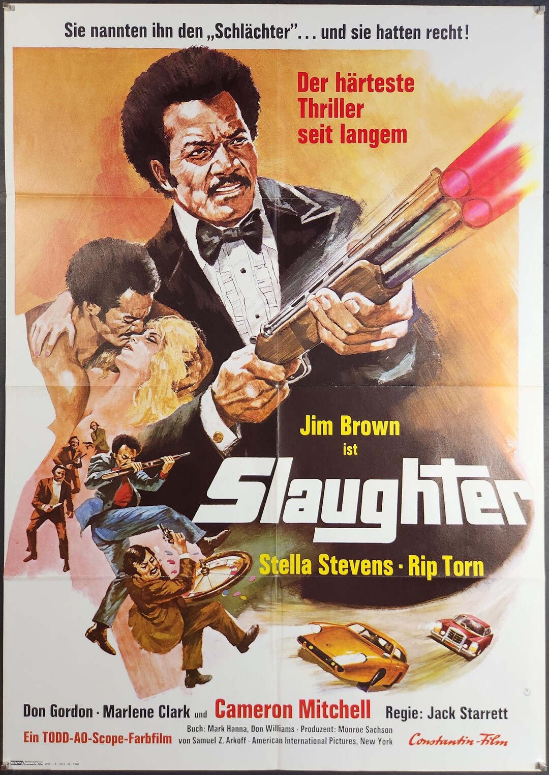 Slaughter-original Vintage Movie Poster of Jim Browns 1970s Action ...