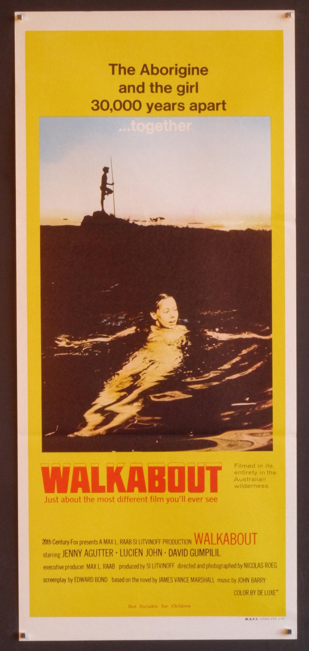 Walkabout-an Original Vintage Australian Movie Poster of Nicolas Roeg's ...