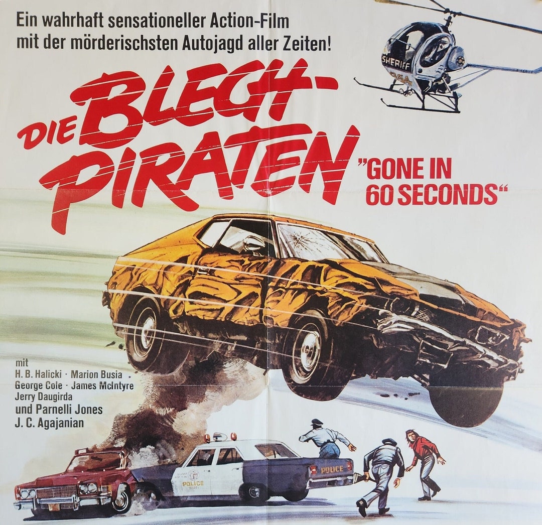Gone in 60 Seconds-an Original Vintage Movie Poster for H.B. Halicki's ...