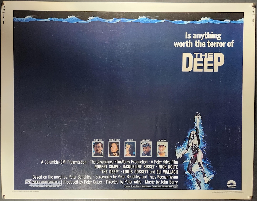 The Deep-an Original Vintage Movie Poster of Peter Benchley Scuba Heist ...