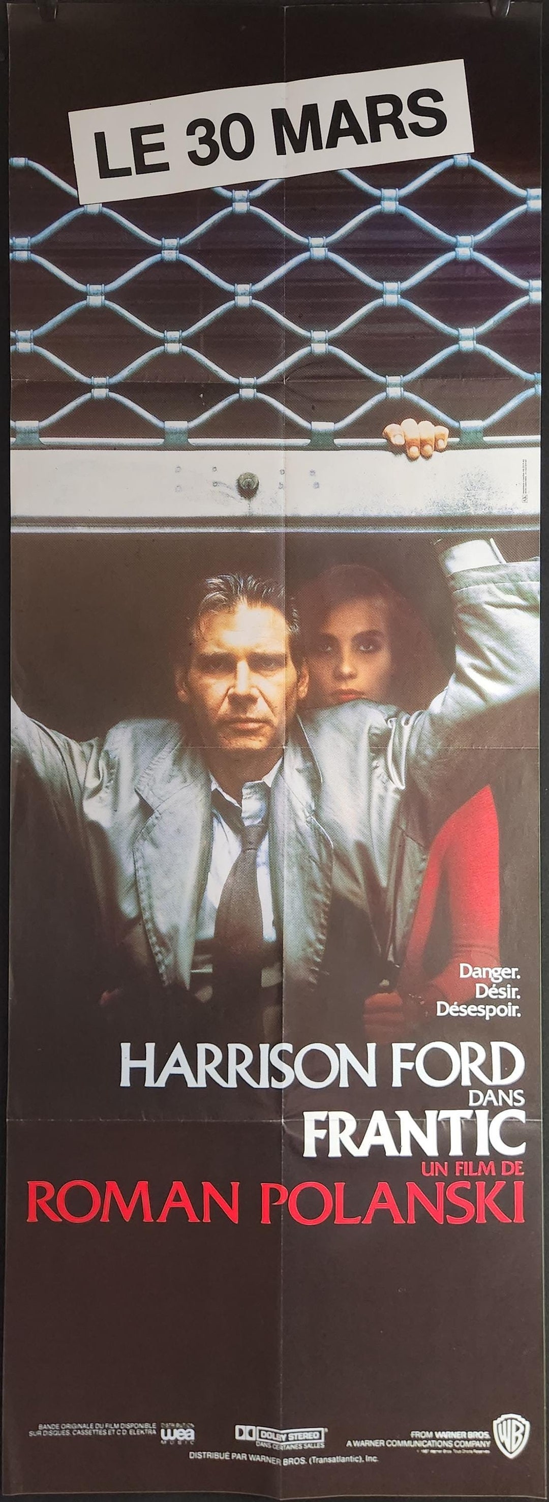 Frantic-an Original Vintage Movie Poster for Roman Polanskis Parisian ...