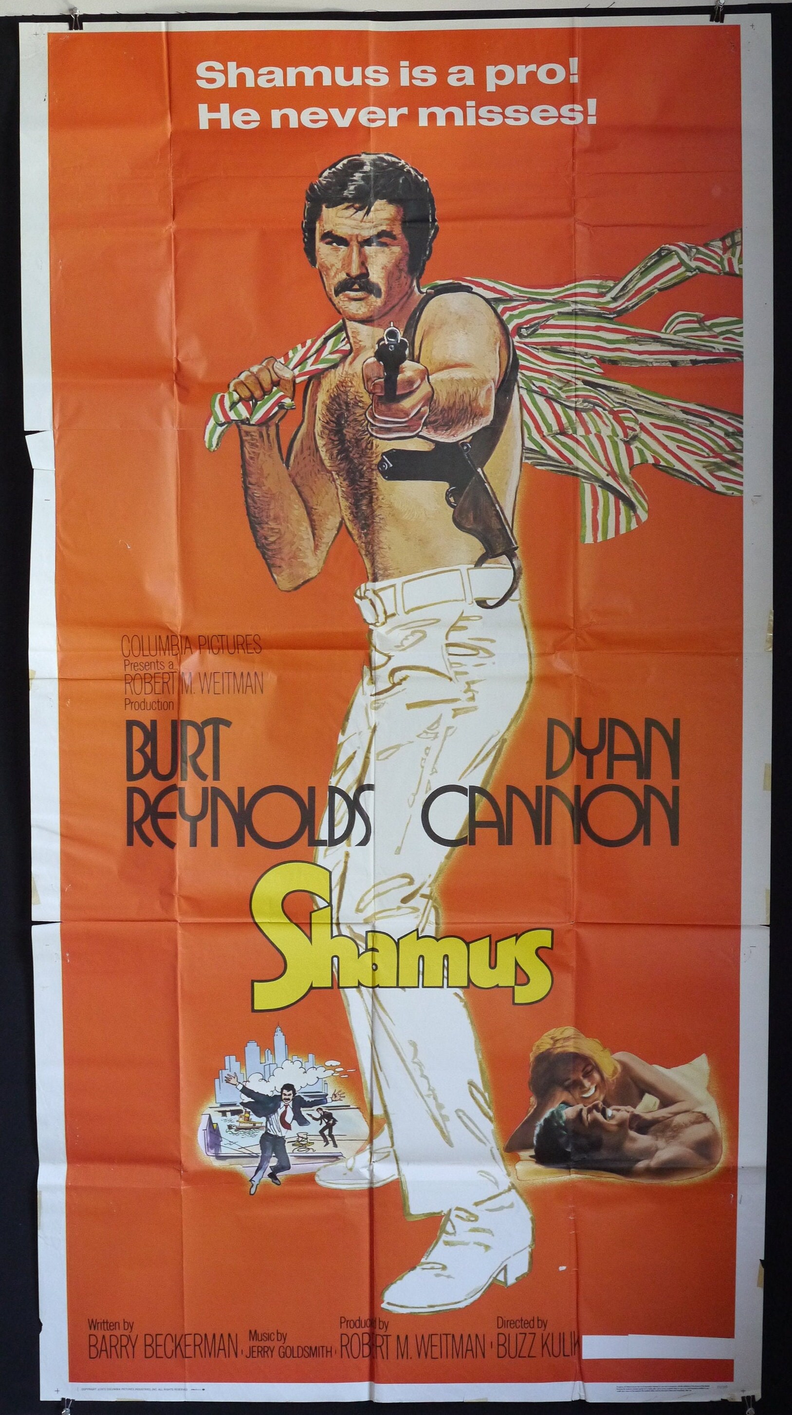 Shamus-a Rare Original Vintage Movie Poster of Buzz Kulik's Brooklyn ...
