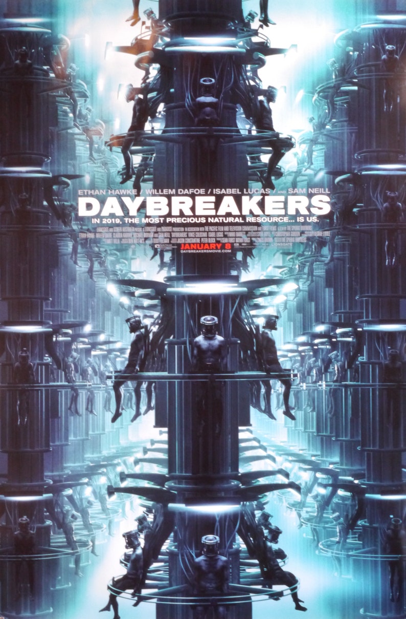 Daybreakers-original Movie Poster of the Spierig Brothers Epic Sci-fi ...