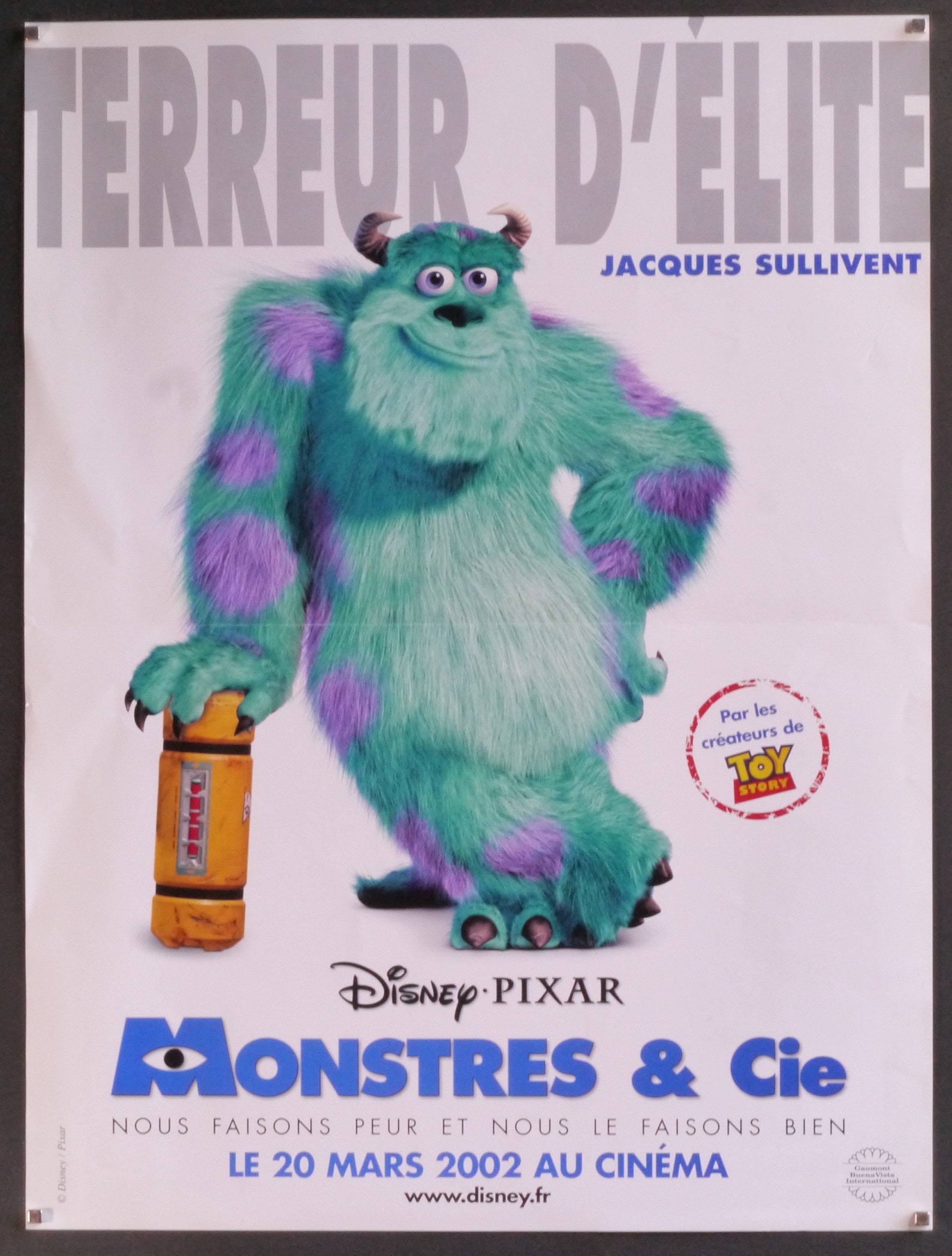 Monsters Inc.original Vintage Movie Poster for the Animated - Etsy