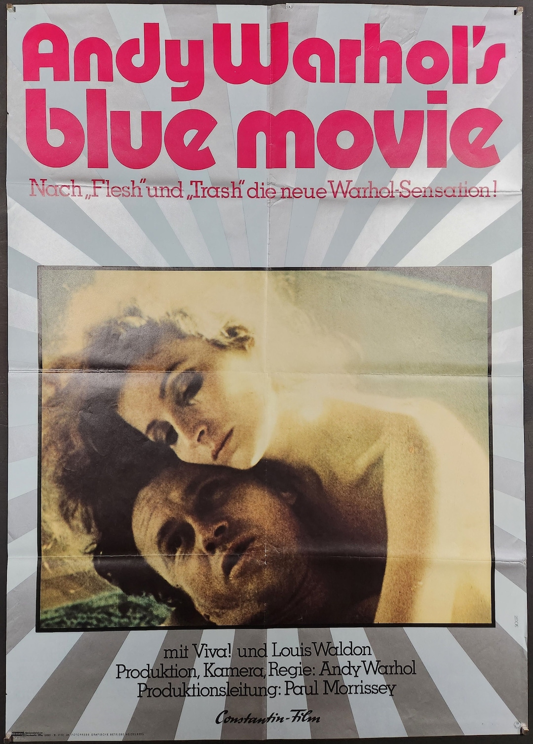 Andy Warhol's Blue Movie-an Original Vintage Movie Poster for Andy ...