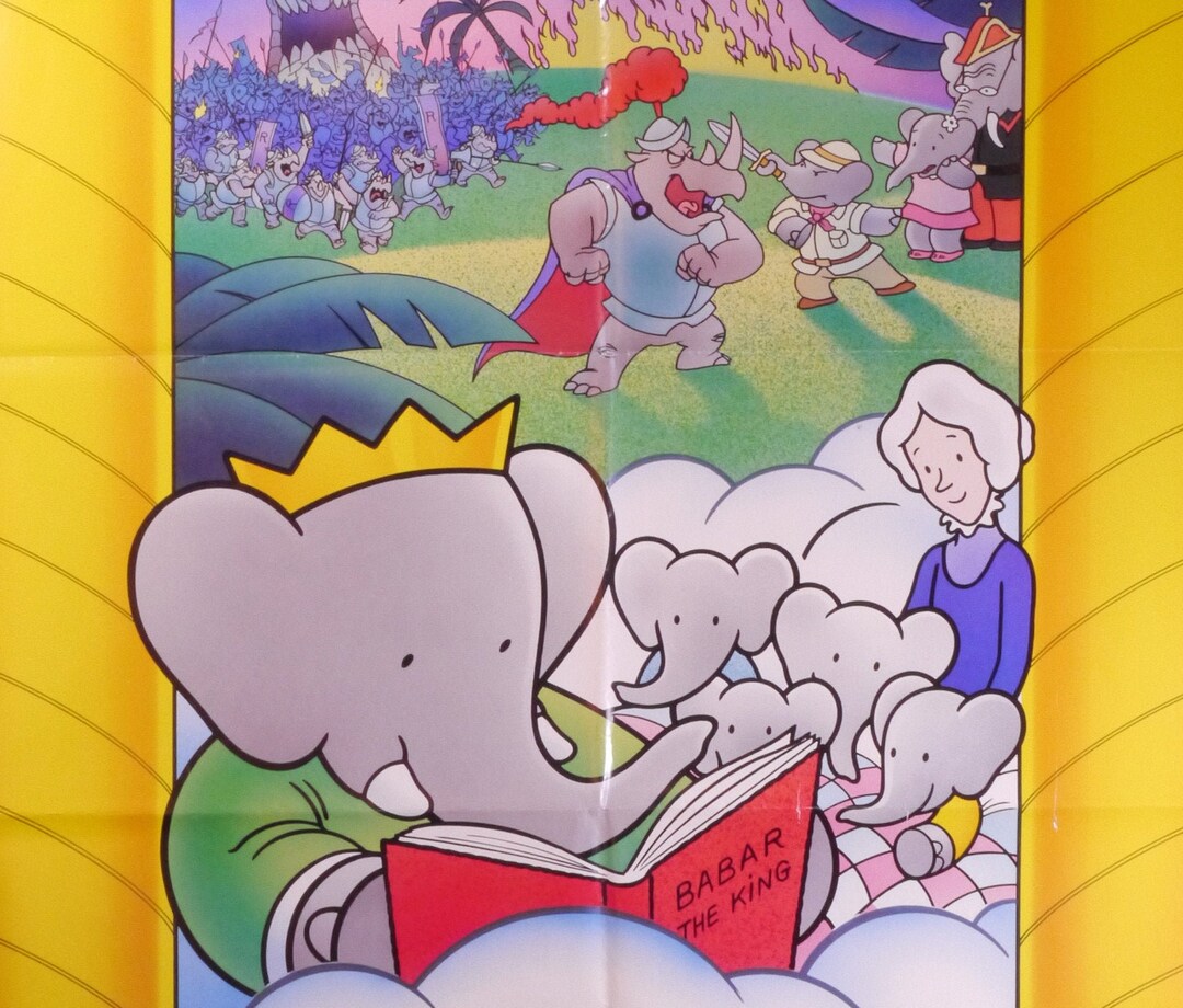 Babar: the Movie-original Vintage Movie Poster for King Babar's Big ...