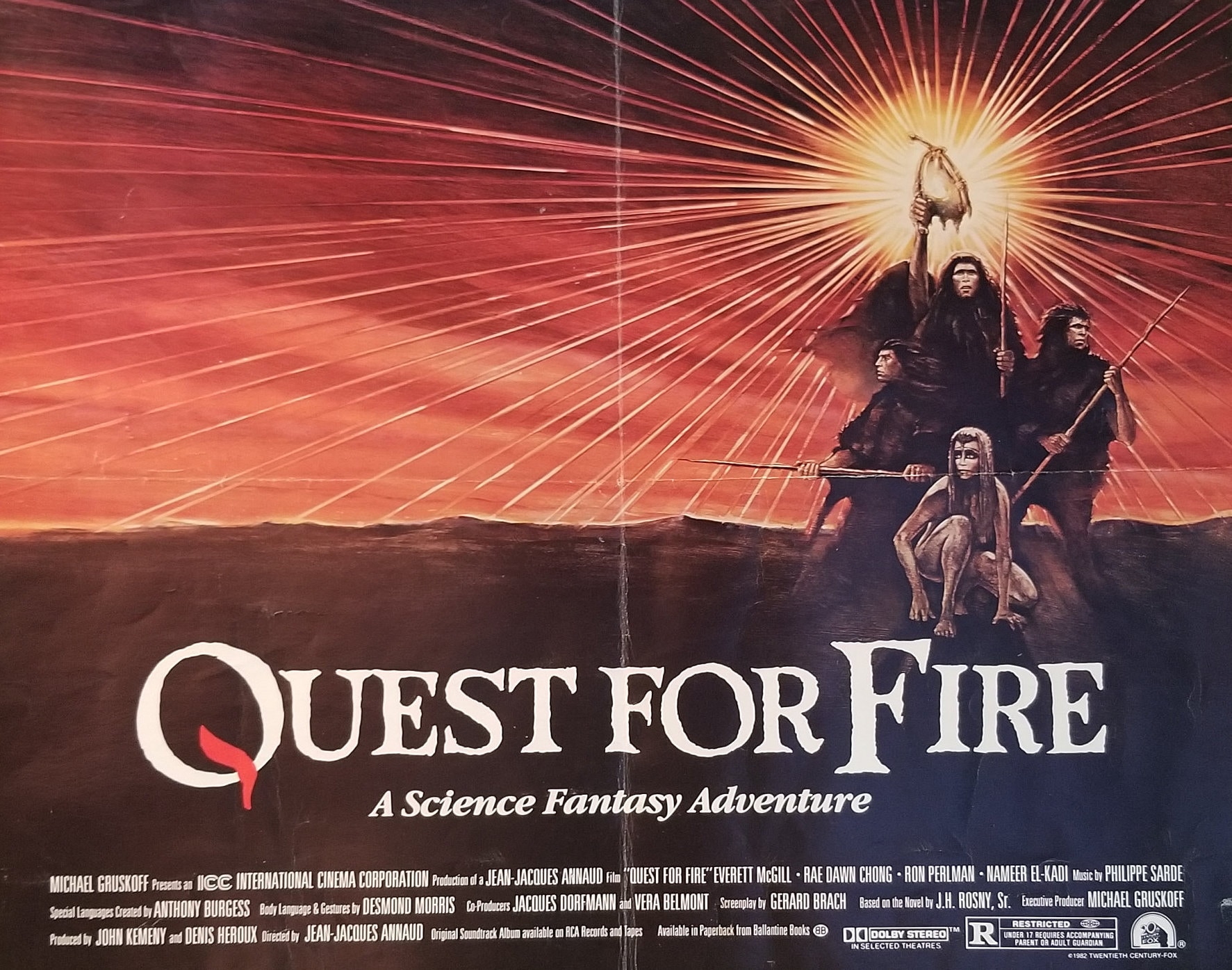 Quest for Fire-an Original Vintage Movie Poster of Jean-jacques Annaud ...