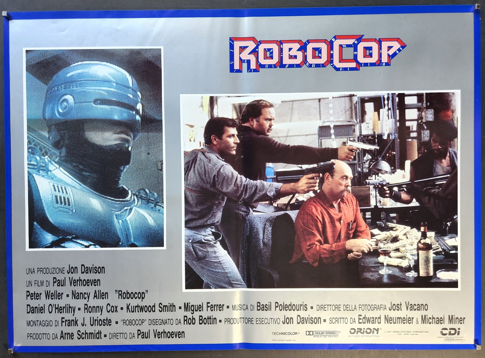 Robocop-an Original Vintage Italian Movie Poster of Paul Verhoeven's ...
