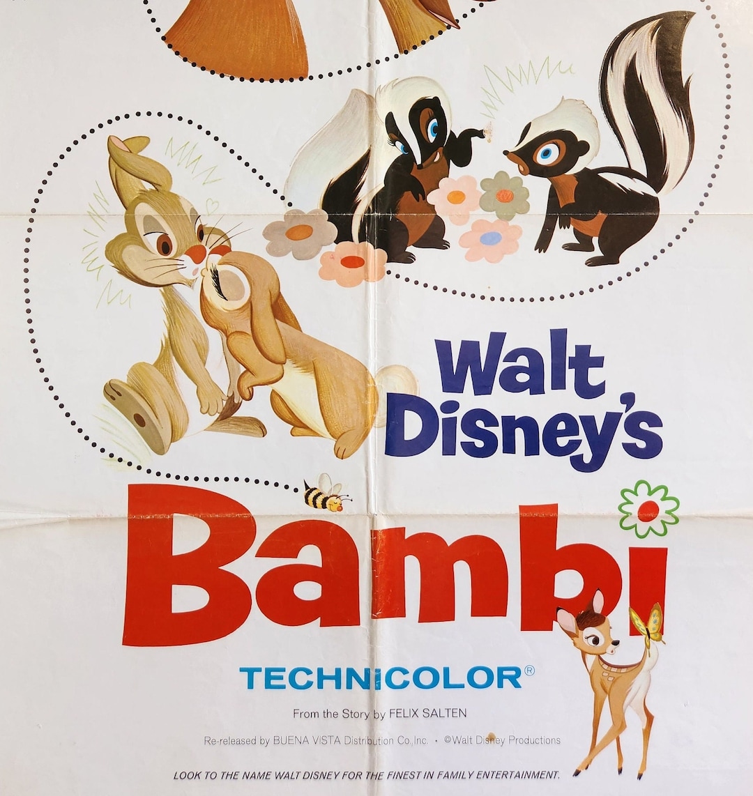 Bambi-an Original Vintage Movie Poster for David Hand's - Etsy