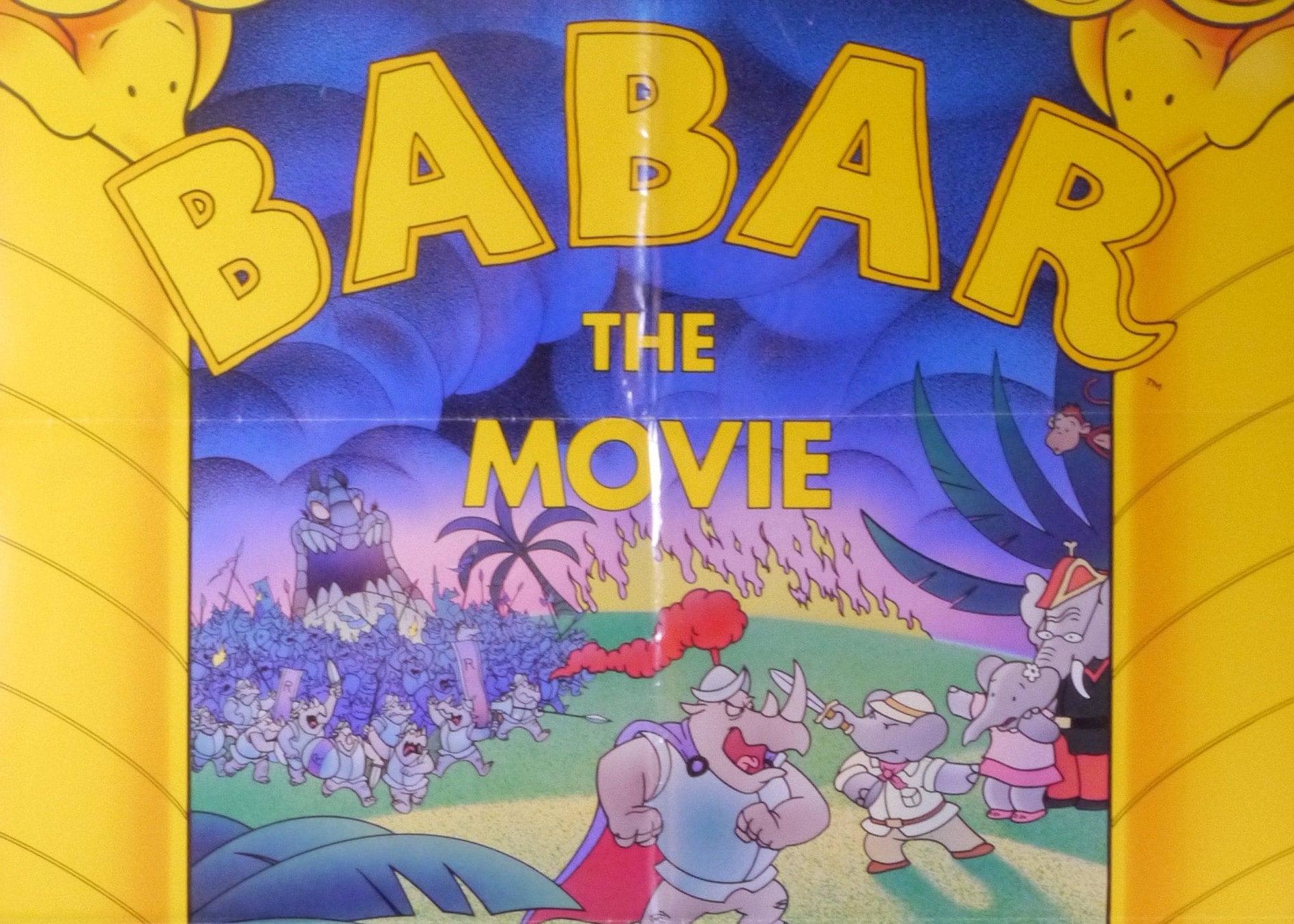 Babar: The Movie-Original Vintage Movie Poster for King Babars | Etsy