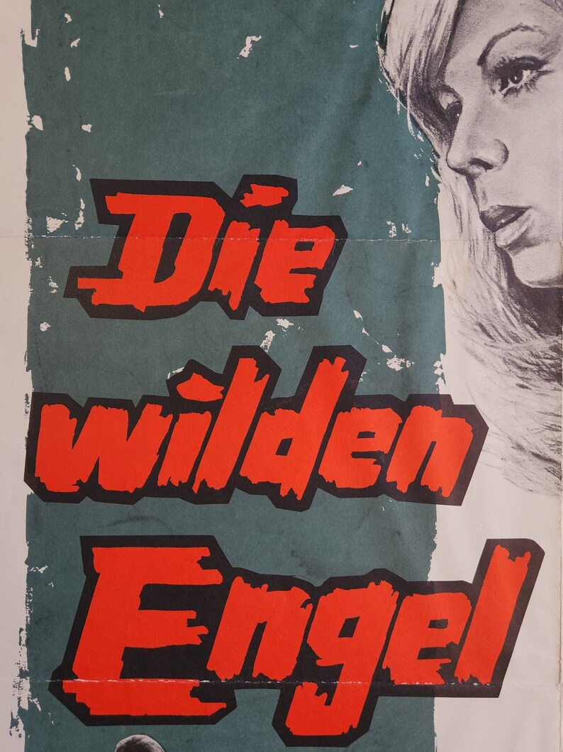 The Wild Angels-a Rare Original Vintage German Movie Poster - Etsy