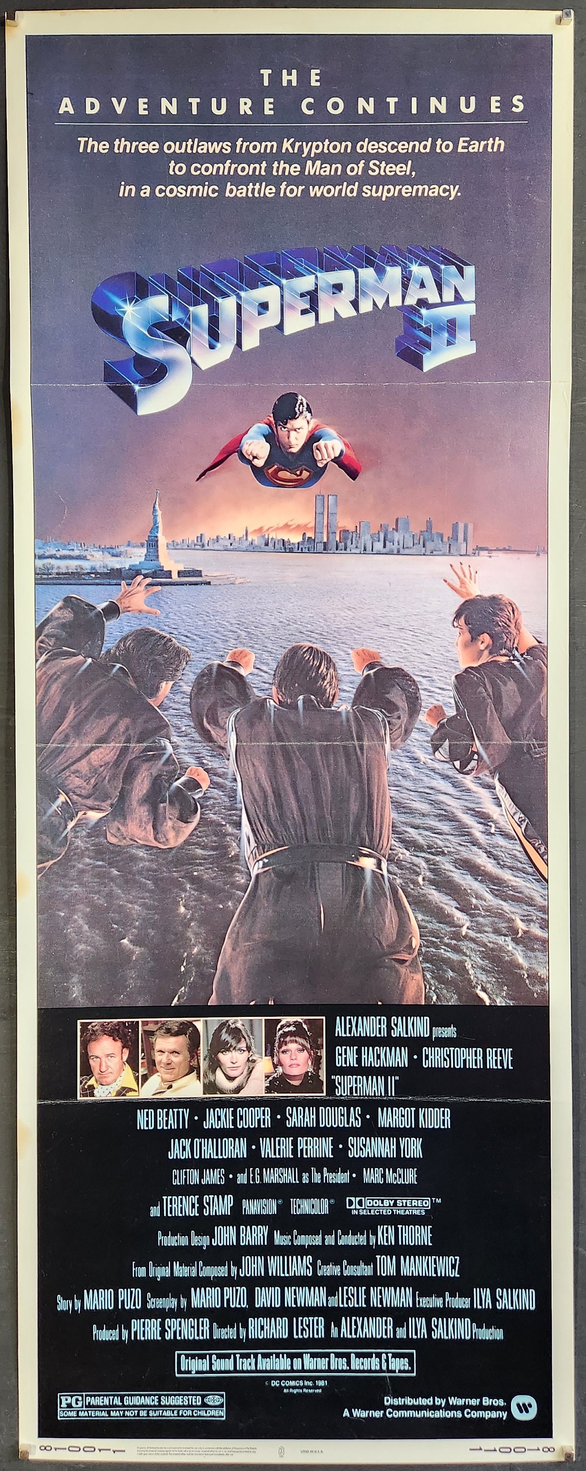 Superman II-Original Vintage Movie Poster for the Superman Sequel with ...