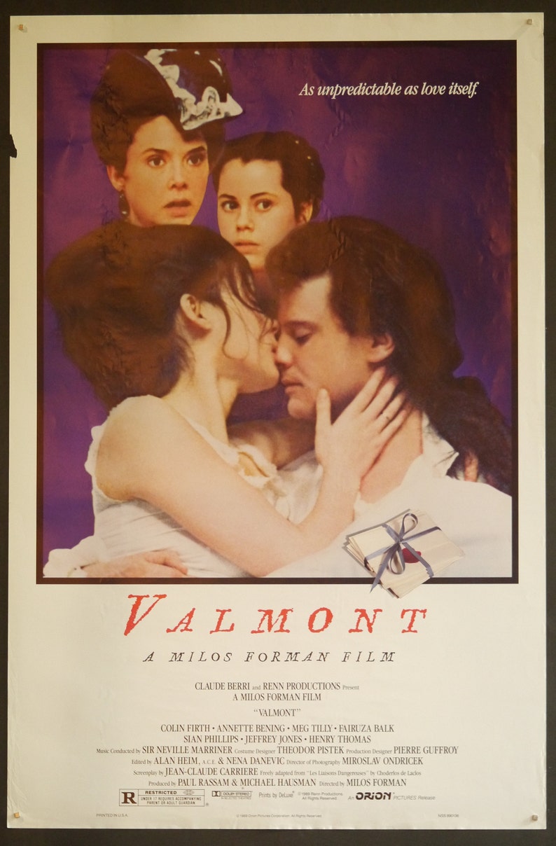 Valmont-an Original Vintage Movie Poster of Milos Forman's 18th Century ...