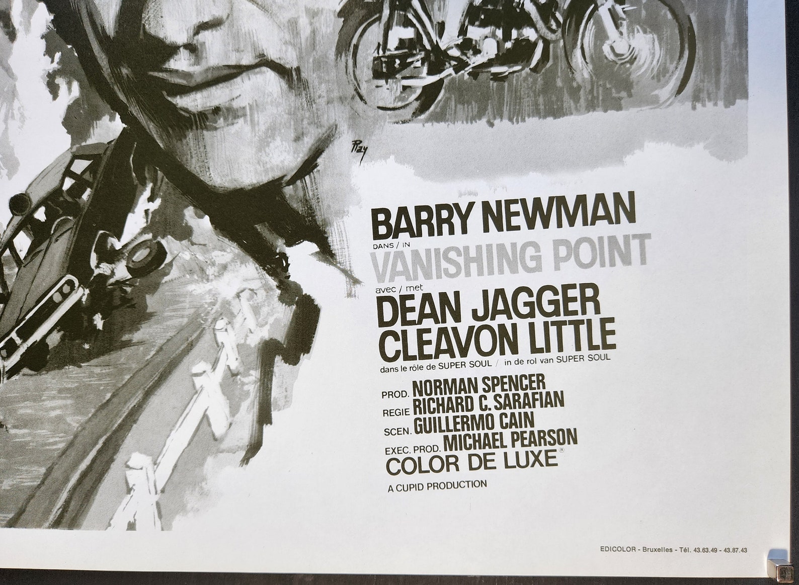 Vanishing Point-a Rare Original Vintage Belgian Movie Poster - Etsy