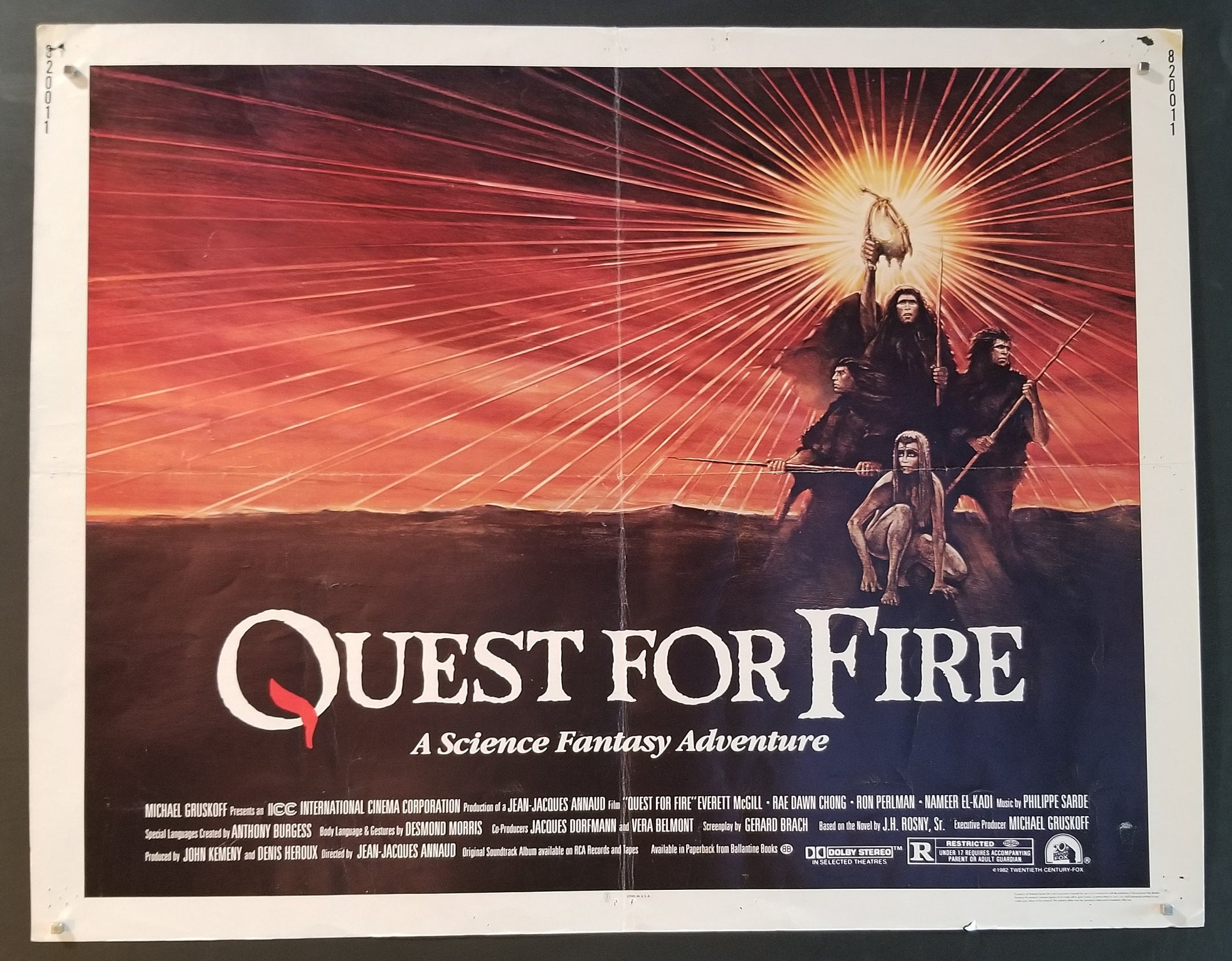 Quest for Fire-an Original Vintage Movie Poster of - Etsy UK