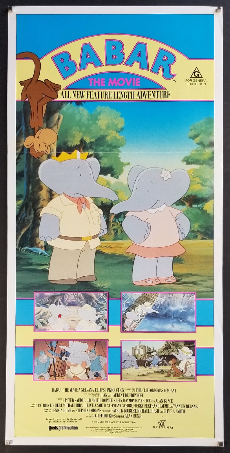 Babar: the Movie-original Vintage Movie Poster for Babar's Big Screen ...