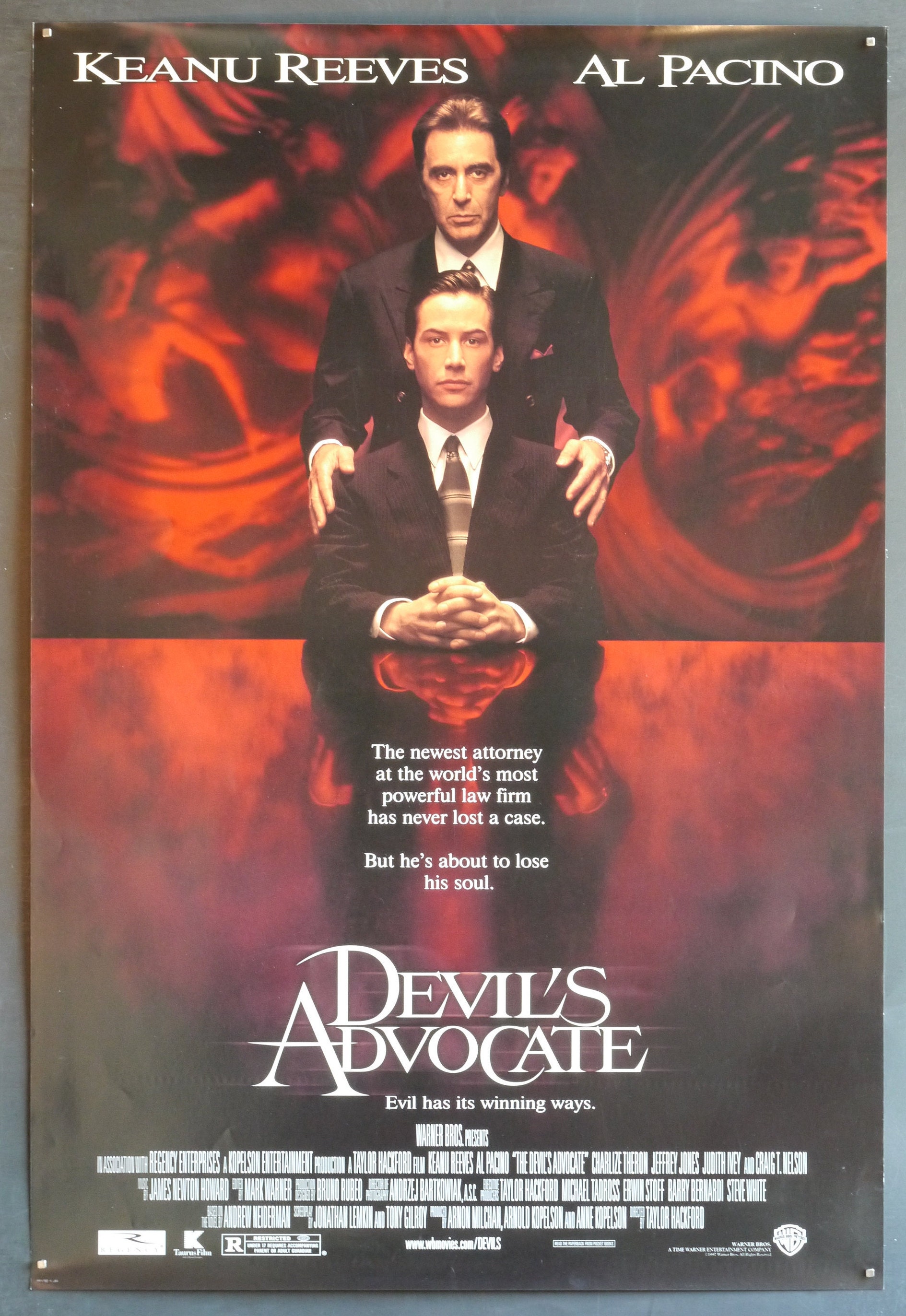 Devil's Advocate-Original Vintage Movie Poster of Taylor | Etsy