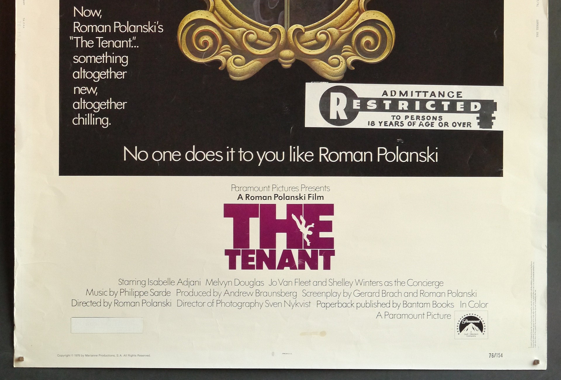 The Tenant-Original Vintage Movie Poster for Roman Polanskis | Etsy