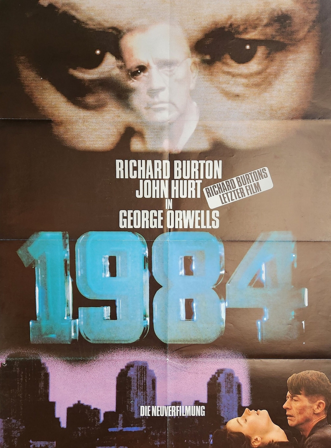 1984-an Original Vintage Movie Poster for George Orwell's Dystopian ...