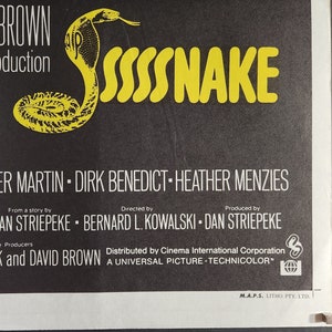 Sssssss-a Rare Original Vintage Movie Poster of the Snake Changling ...
