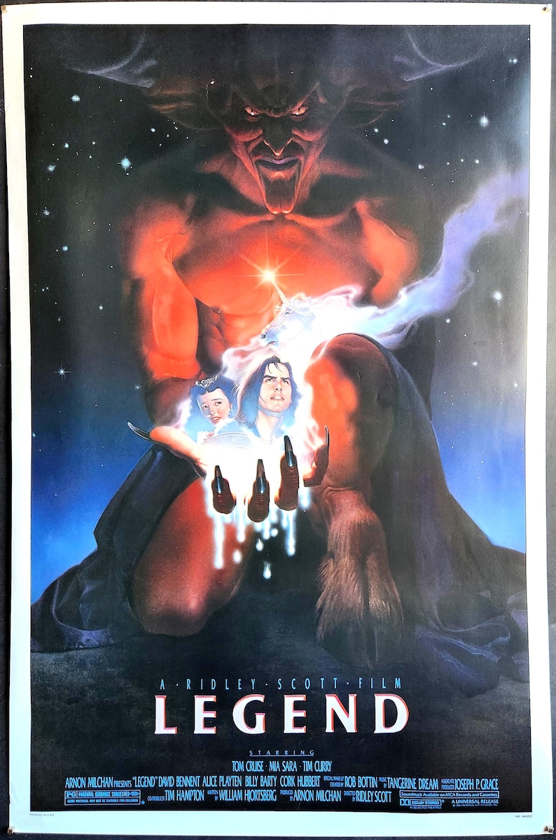 Legend-an Original Vintage Movie Poster of Ridley Scotts Lavish Fantasy ...