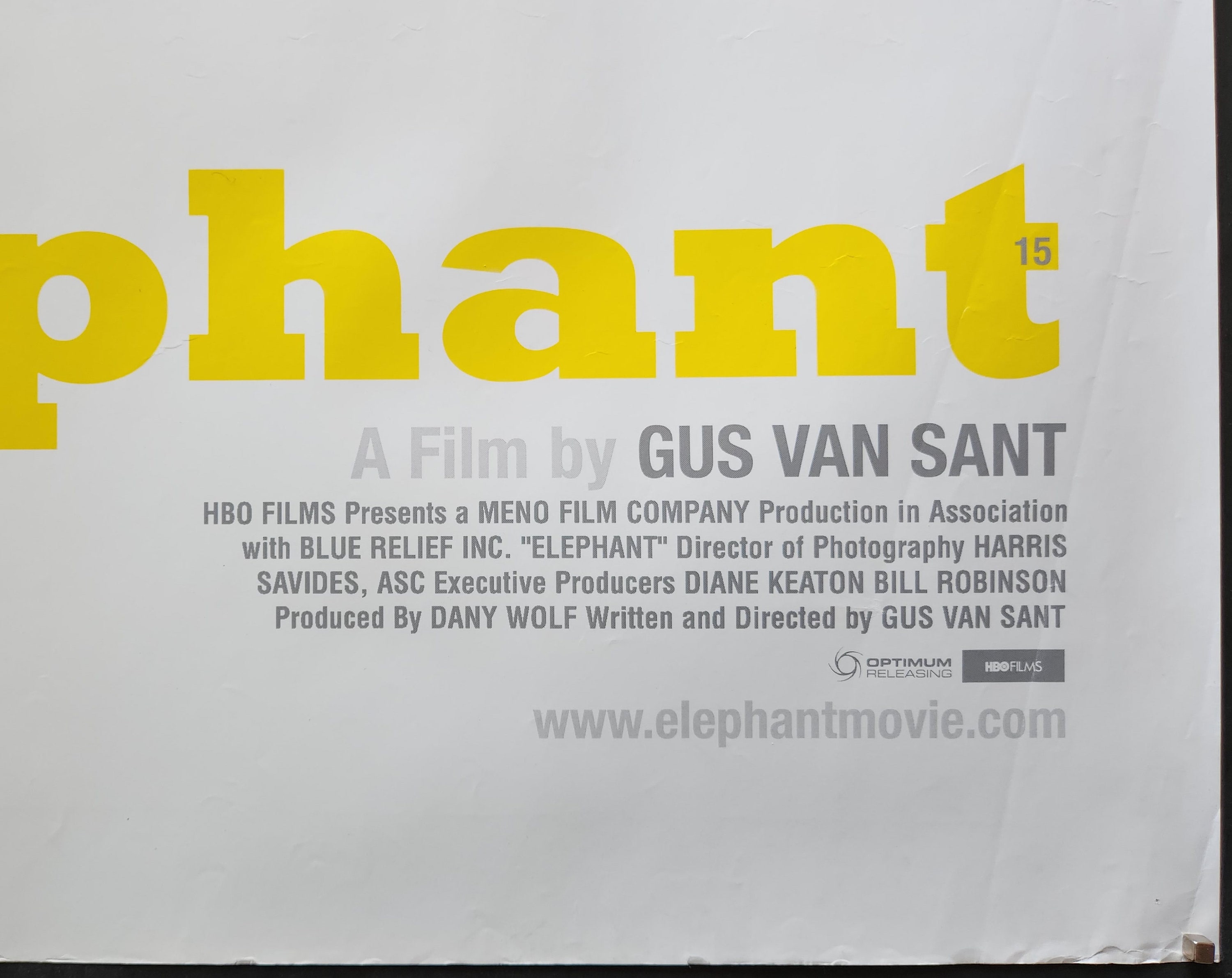 Elephant-original Vintage Movie Poster of Gus Van Sant's Portrait of ...