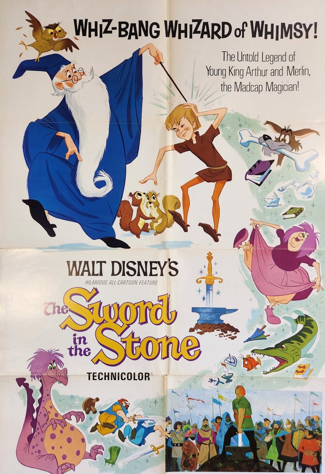 The Sword in the Stone-an Original Vintage Movie Poster for the Beloved ...