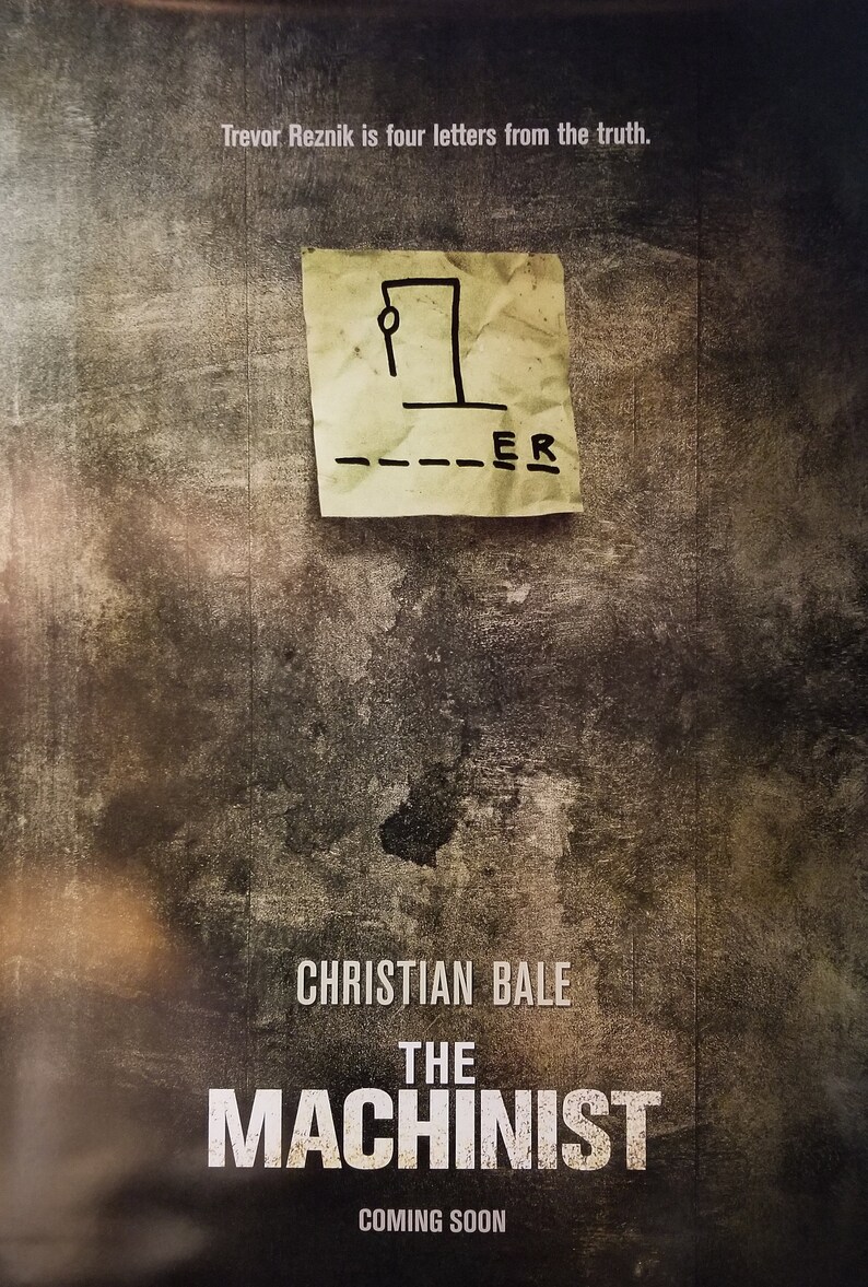 The Machinist-rare Original Movie Poster for Brad Anderson's Dark ...