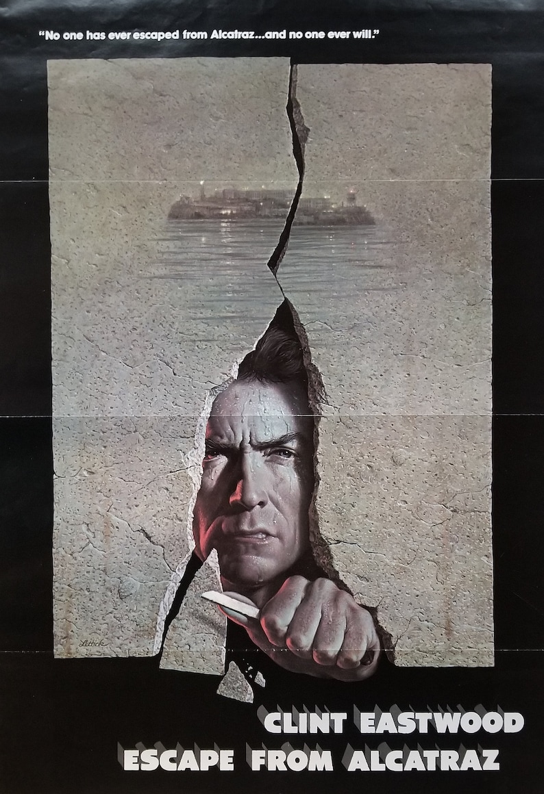 Escape From Alcatraz-an Original Movie Poster of Don Siegels | Etsy