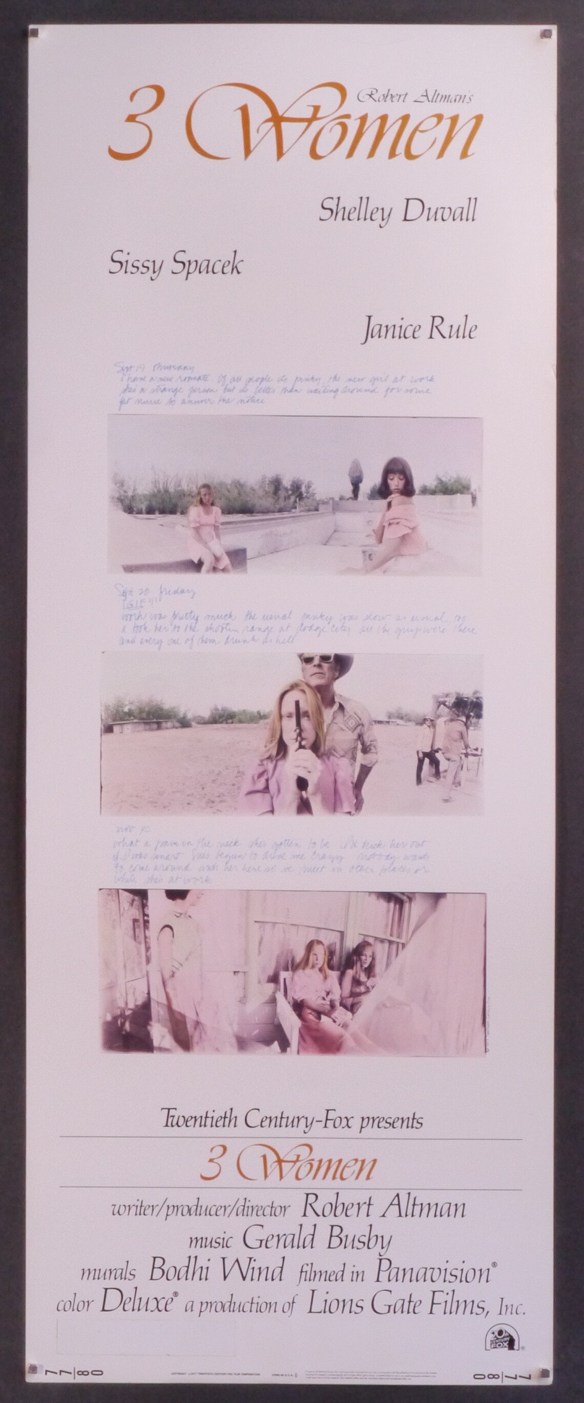 3 Women-A Rare Original Vintage Movie Poster of Robert Altmans | Etsy