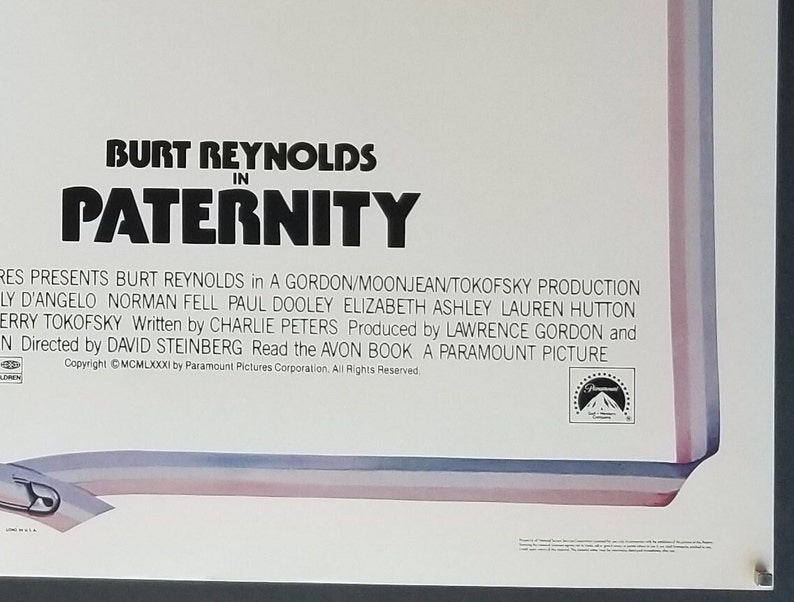 Paternity-original Vintage Movie Poster for the 1980s Burt Reynold's ...