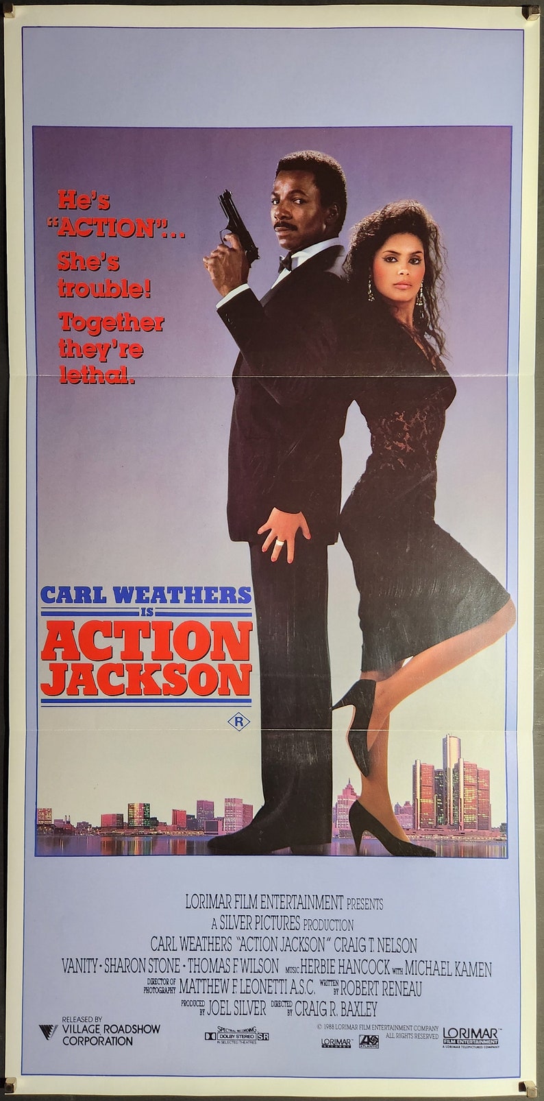 Action Jackson-an Original Vintage Movie Poster for the Action-packed ...