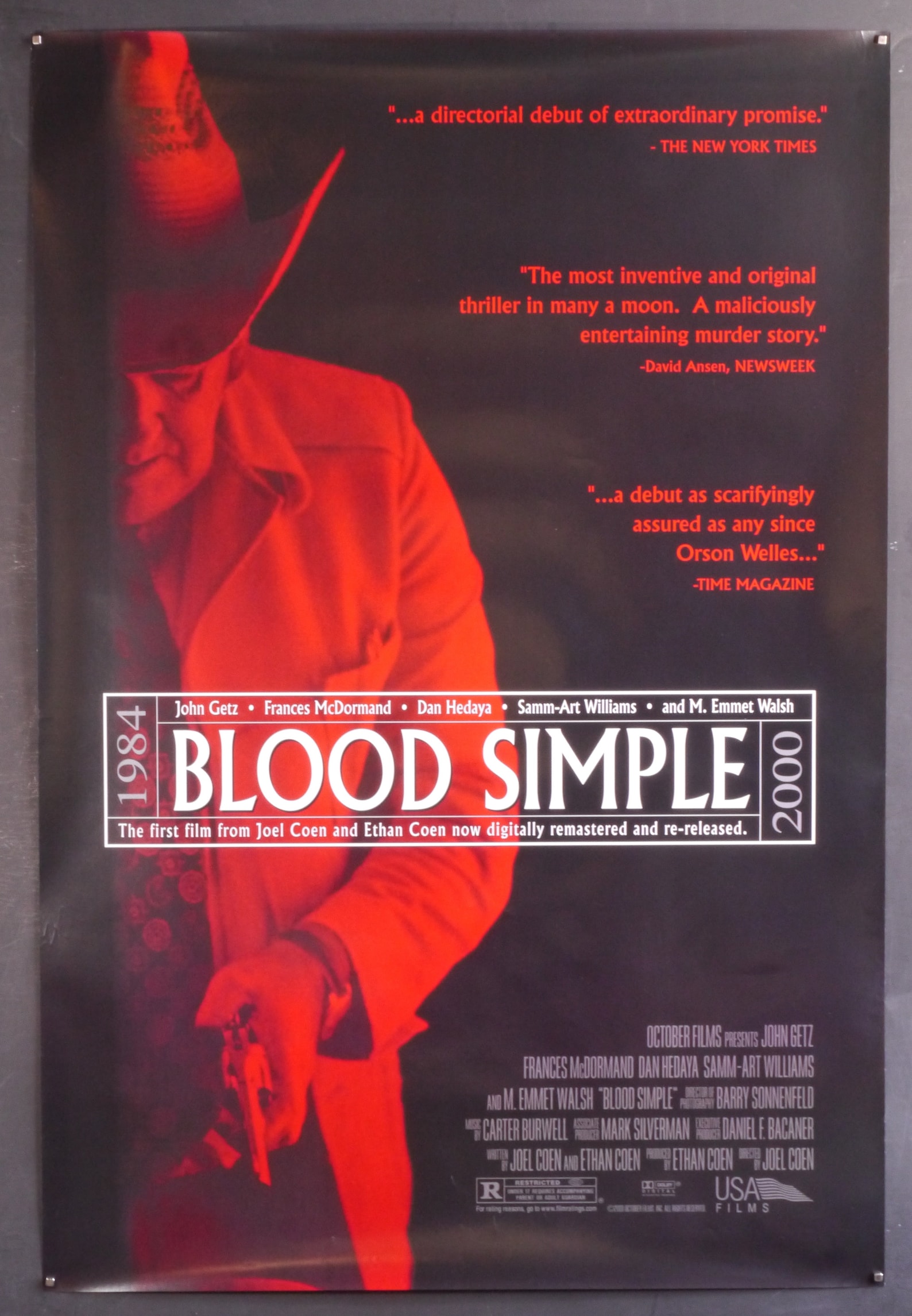Blood Simple-an Original Vintage Movie Poster for the Coen | Etsy