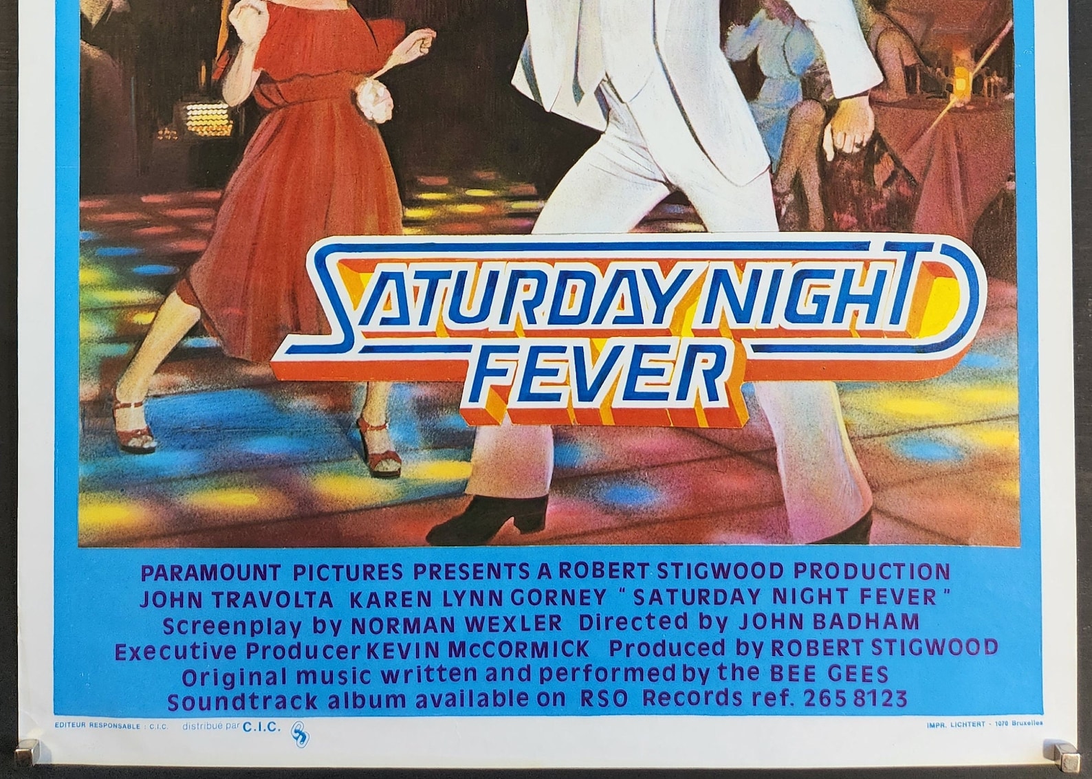 Saturday Night Fever-original Vintage Belgian Movie Poster of John ...