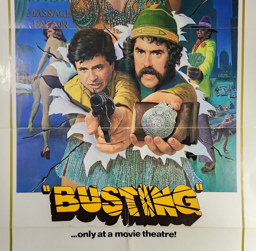 Busting-original Vintage Movie Poster of Peter Hyam's Epic Crime Comedy ...