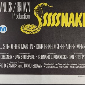 Sssssss-a Rare Original Vintage Movie Poster of the Snake Changling ...