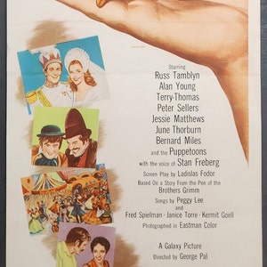 Tom Thumb-a Rare Original Vintage Movie Poster for George Pal's Mighty ...