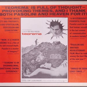 Teorema-original Vintage Movie Poster for Pier Paolo Pasolini's Erotic ...